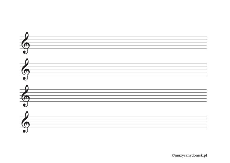 Pięciolinie do pobrania za darmo - MUZYCZNY DOMEK