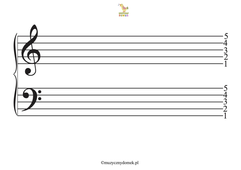 Pięciolinie do pobrania za darmo - MUZYCZNY DOMEK